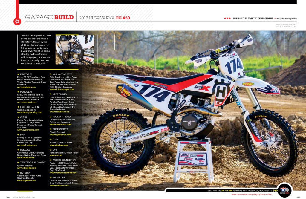 ’17 Husky FC450 Racer X Story and Video | Jay Clark Enterprises