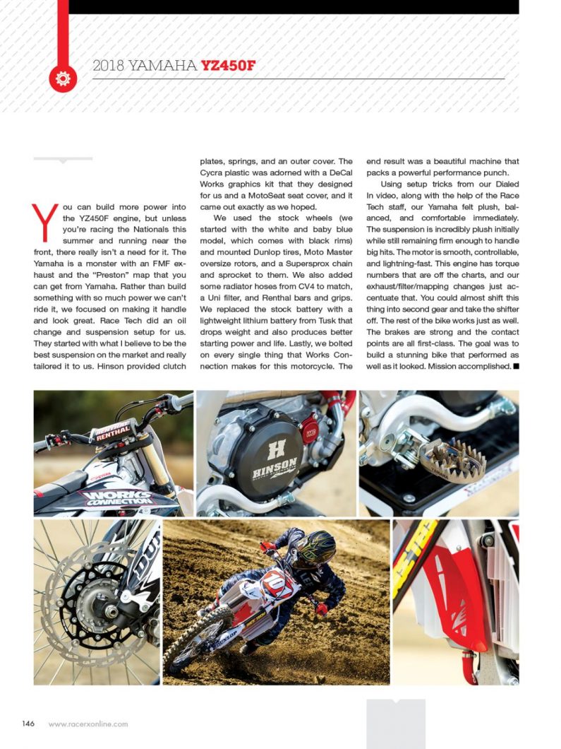 Garage Build 2018 YAMAHA YZ450F | Jay Clark Enterprises